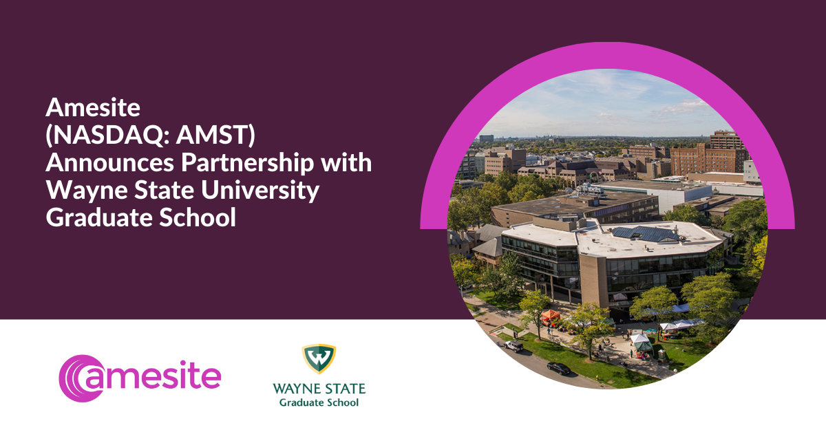Amesite (NASDAQ: AMST) Announces Partnership with Wayne State ...
