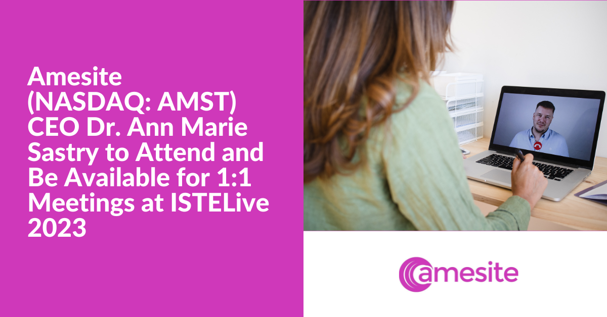 Amesite (NASDAQ: AMST) CEO Dr. Ann Marie Sastry to Attend and Be ...