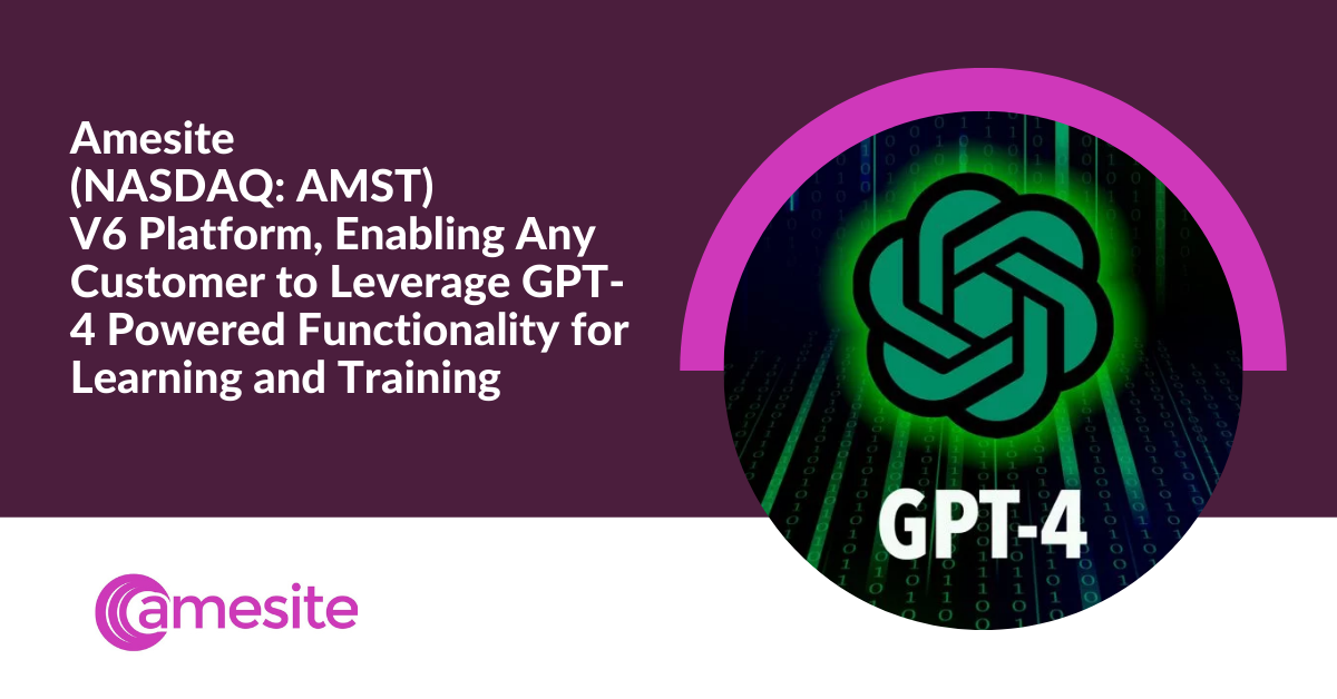 Amesite (NASDAQ: AMST) Launches V6 Platform, Enabling Any Customer to ...