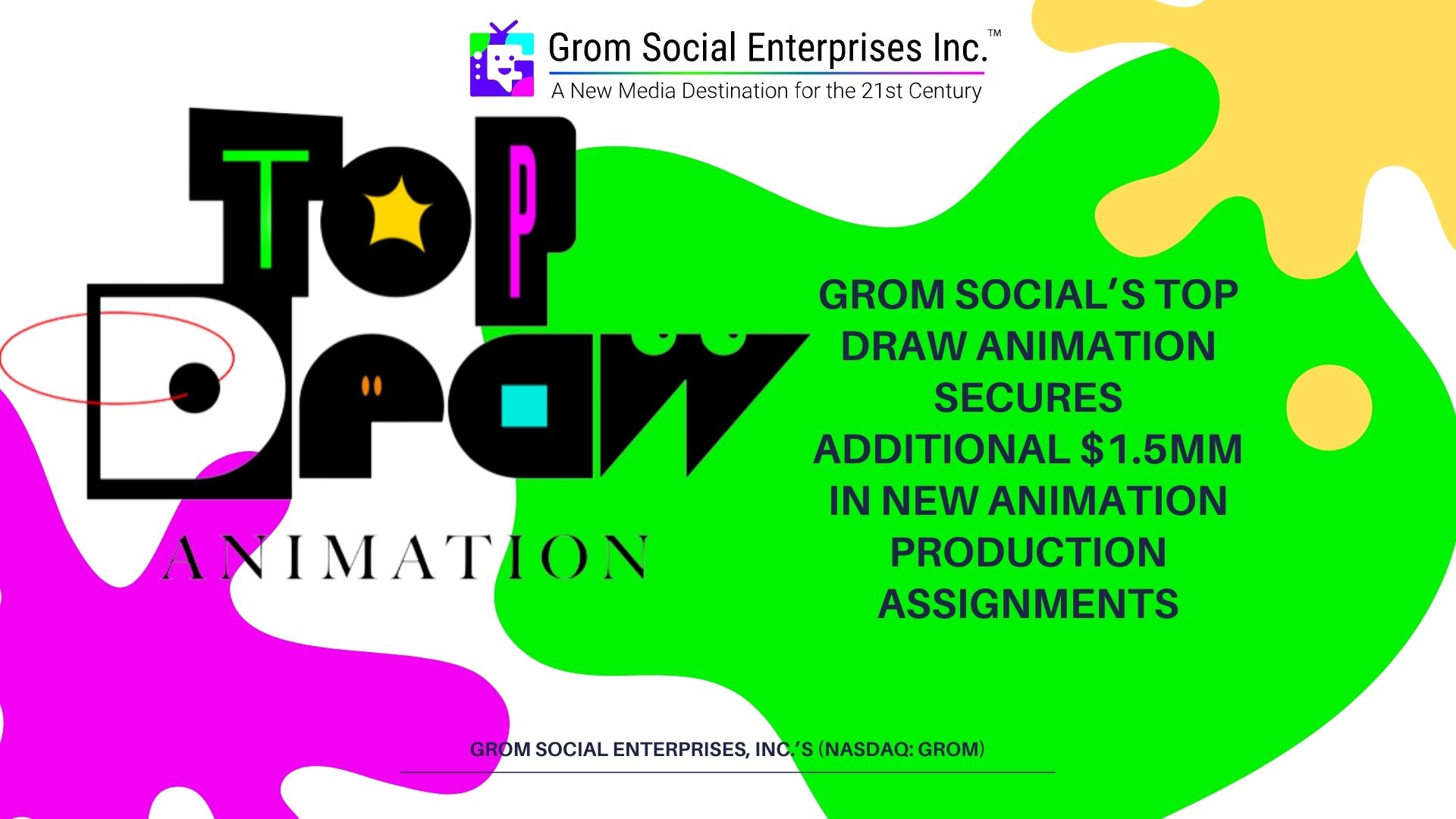 Grom Social’s Top Draw Animation Secures Additional $1.5MM in New ...