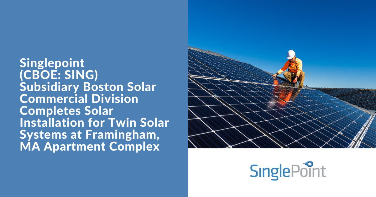 Boston Solar (CBOE: SING) Commercial Division Completes Solar ...