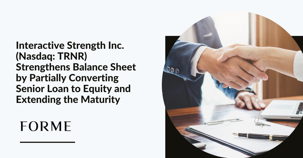 Interactive Strength Inc. (Nasdaq: TRNR) Strengthens Balance Sheet by ...