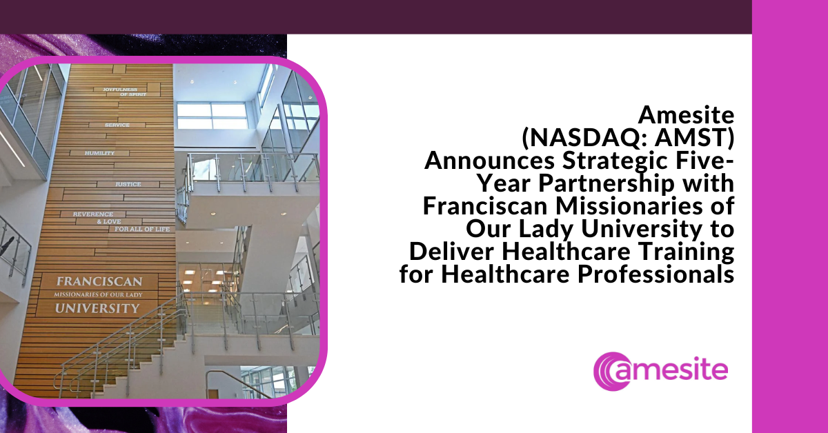 Amesite (NASDAQ: AMST) Announces Strategic Five-Year Partnership with ...