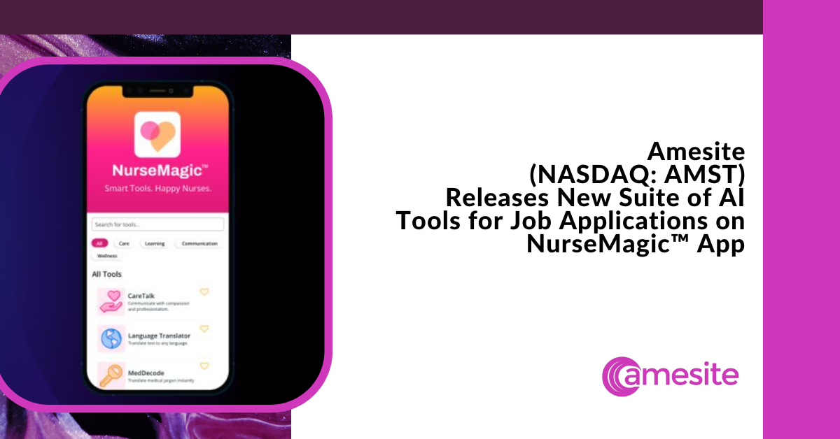 Amesite (NASDAQ: AMST) Releases New Suite of AI Tools for Job ...