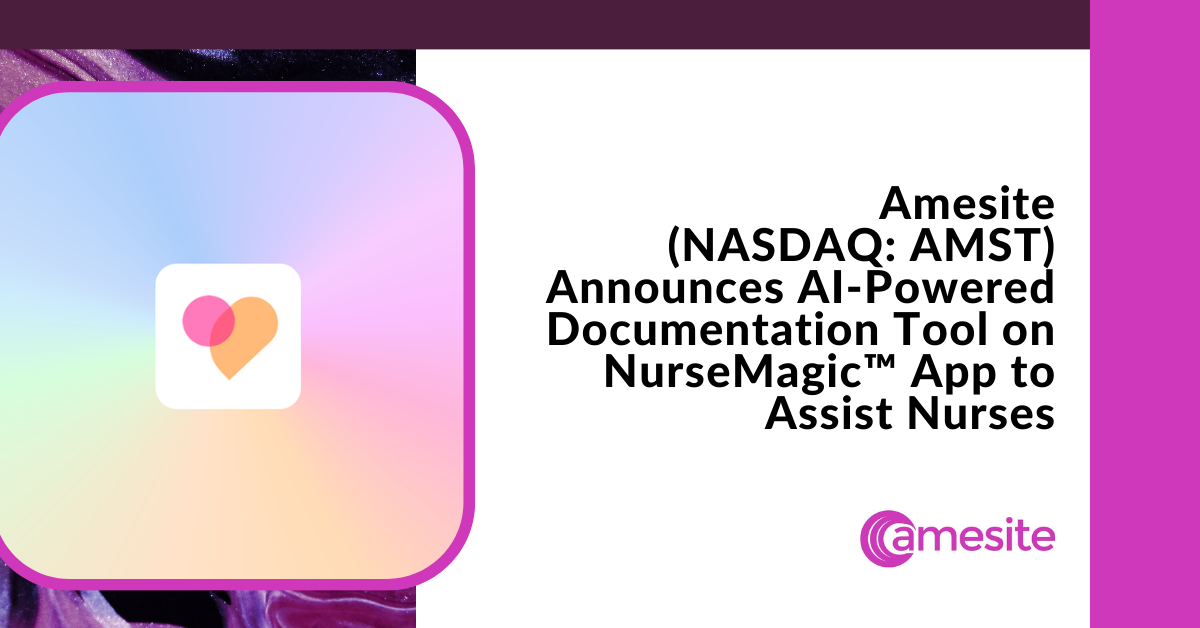 Amesite (NASDAQ: AMST) Announces AI-Powered Documentation Tool on ...