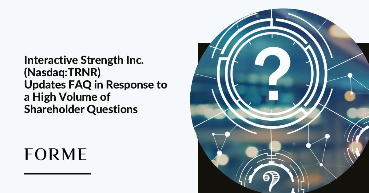 Updates FAQ in Response to a High Volume of Shareholder Questions ...